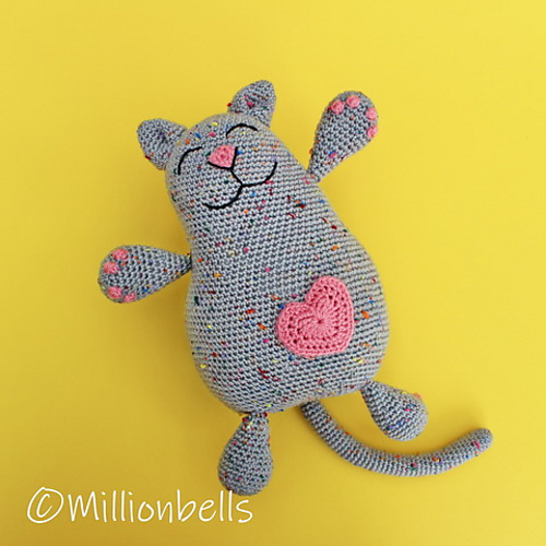 Ravelry: Amigurumi Lazy Kitten Cat Plush pattern by Millionbells
