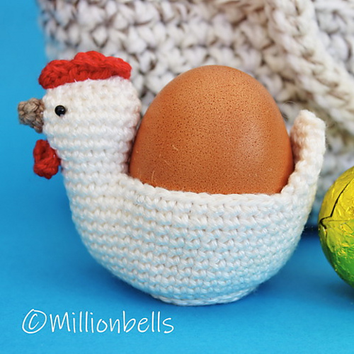 Ravelry: Chicken Egg Cosy Holder Easter Spring pattern by Millionbells