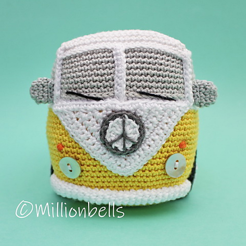 Ravelry: Amigurumi Bus Camper Hippie Van Classic Retro Car pattern by ...