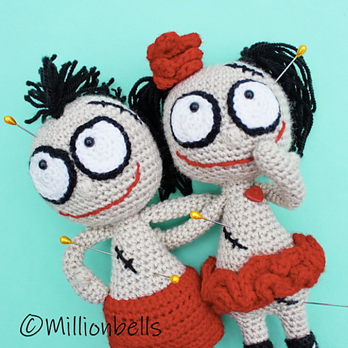 Ravelry: Adorable Voodoo Dolls Halloween Toy pattern by Millionbells