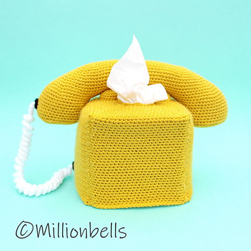 Ravelry: Retro Phone Tissue Box Cover pattern by Millionbells