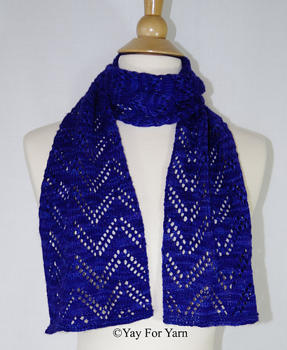 Ravelry: Double Chevron Lace Scarf pattern by Yay For Yarn Patterns