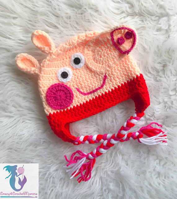 Ravelry: Pink Pig hat pattern by Crazy4CrochetMomma