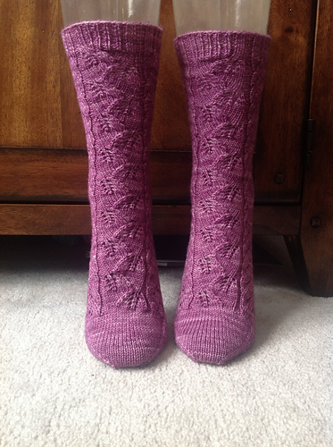 Ravelry: A Leafy Twist Socks pattern by Deborah K. Lauro