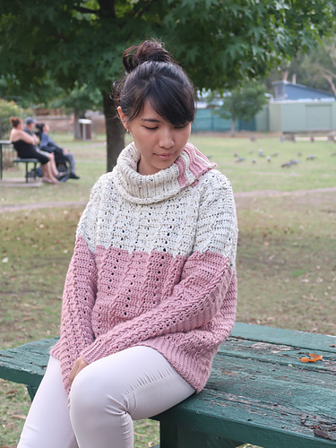 Ravelry: Victorian Easy Cowl Sweater pattern by Karina Agustina