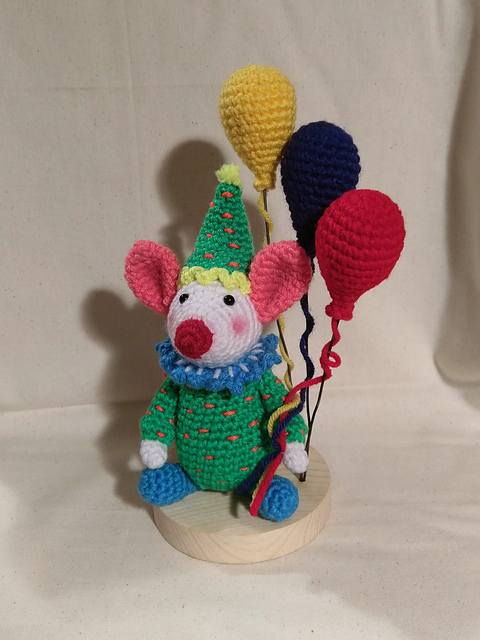 Ravelry: Circus Mouse Clown pattern by Carrey Reynolds