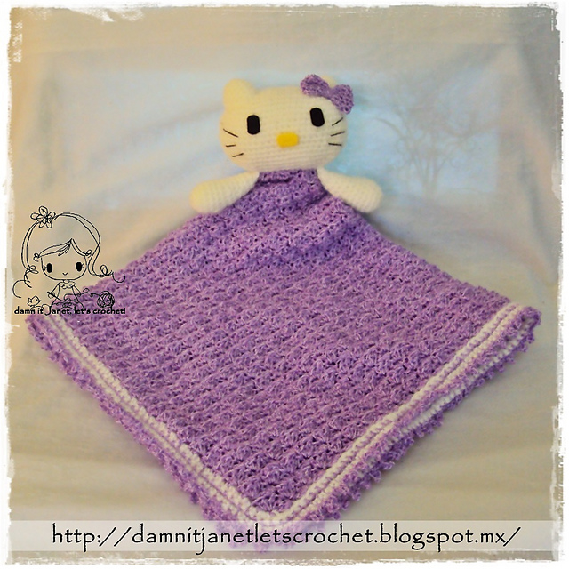 Ravelry: Hello Kitty Security Blanket pattern by Janet Carrillo