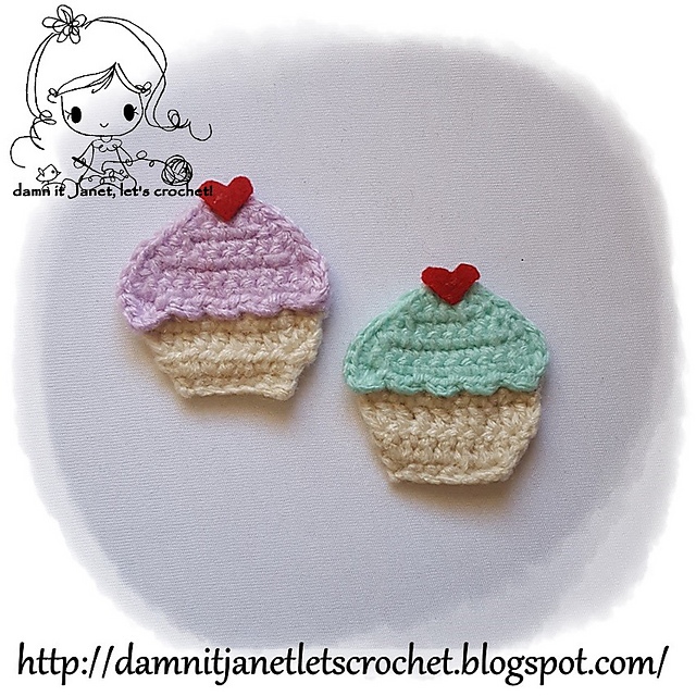 Ravelry: Cupcake Appliqué pattern by Janet Carrillo