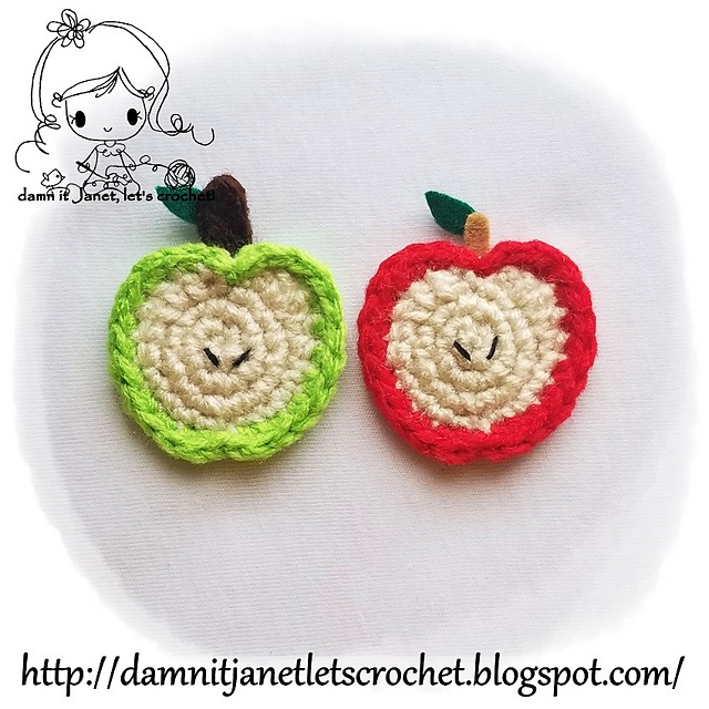 Ravelry: Apple Applique pattern by Janet Carrillo