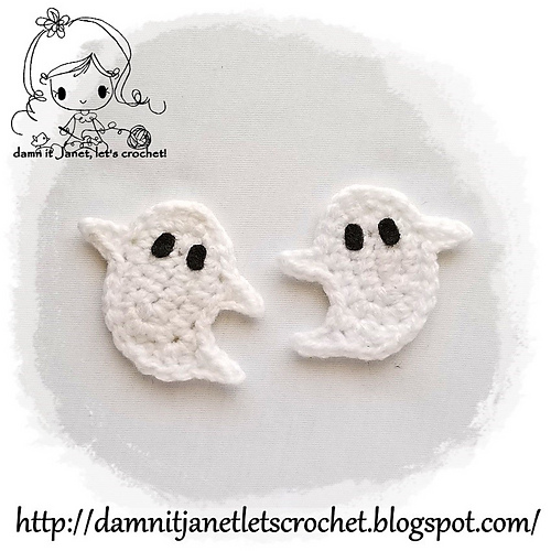 Ravelry: Scary Ghost Applique pattern by Janet Carrillo