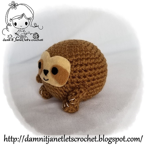 Ravelry: Round Plush Sloth pattern by Janet Carrillo