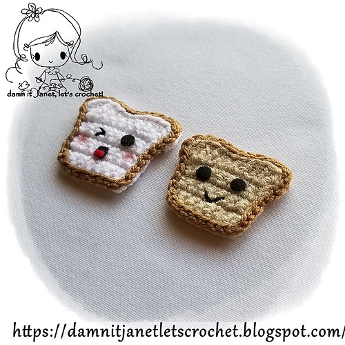 Ravelry: Toasted Bread Slice Applique pattern by Janet Carrillo