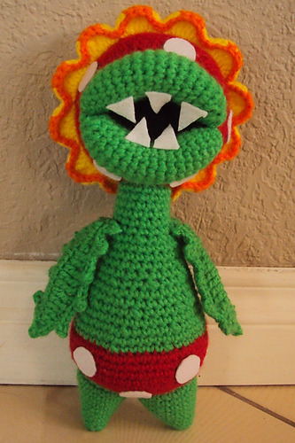 Ravelry: Mario Bros. Petey Piranha pattern by Janet Carrillo