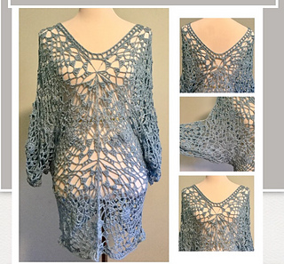 Ravelry: Batwing Drop Sleeve V-Neck Tunic Top pattern by Kristen Stein