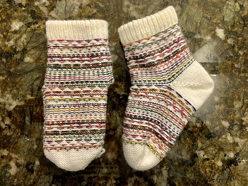 Knit an aran weight sock pattern with fingering yarn to size down for a ...