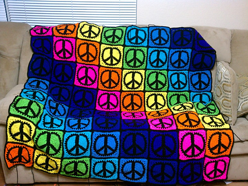Ravelry: Peace Sign Granny Square pattern by JudyK