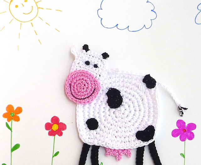 Ravelry: Cow Coaster pattern by Monika Mrozkova