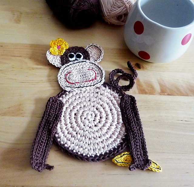 Ravelry: Monkey Coaster pattern by Monika Mrozkova