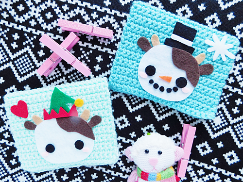 Ravelry: Crocheted Christmas Cards pattern by Mooeyandfriends