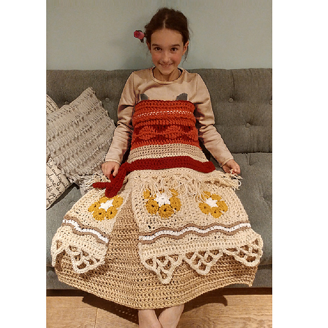 Ravelry: Polynesian Princess Dress Blanket pattern by MoonGlo Designs