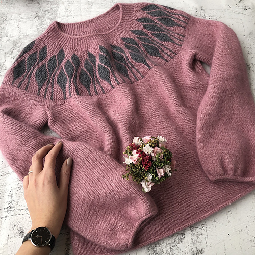 Ravelry: Flower Buds Sweater pattern by Lyudmila Aksenik Old