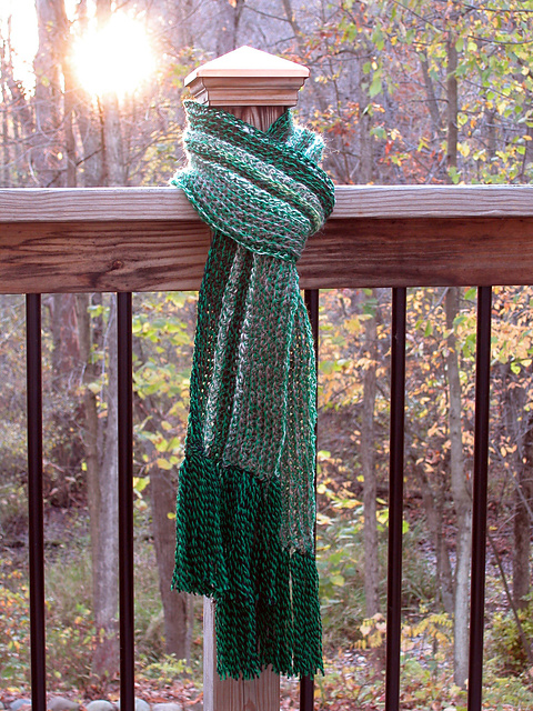 Ravelry: Green Stripe for Red Scarf pattern by Trish Johnson