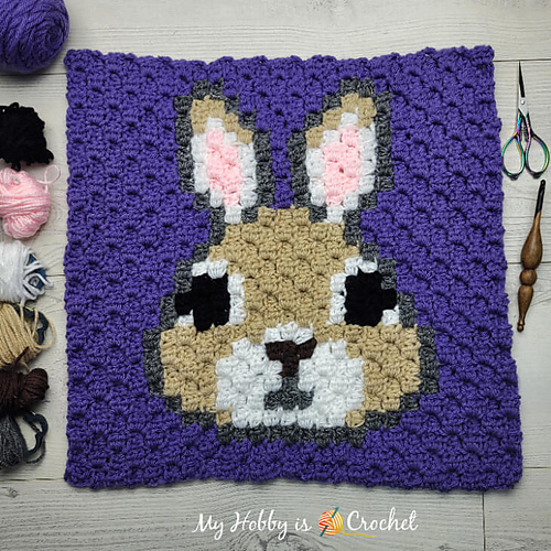 Ravelry: Rabbit C2C Square pattern by Kinga Erdem