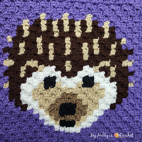 Ravelry: JAYG C2C Hedgehog Block pattern by Kinga Erdem