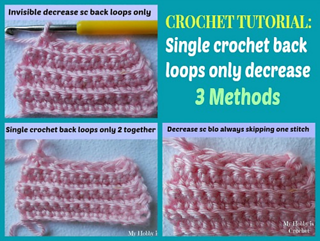 Ravelry: Decrease single crochet back loops only pattern by Kinga Erdem