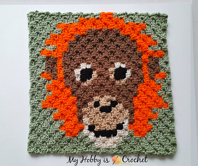Ravelry: Orang-Utan C2C Square pattern by Kinga Erdem
