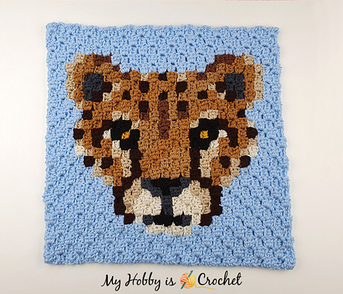 Ravelry: Cheetah C2C Square pattern by Kinga Erdem