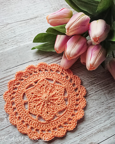 Ravelry: Sakura Coaster pattern by K.A.M.E. Crochet