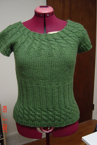 Ravelry: Cabled Yoke Sweater pattern by Rebecca Graves
