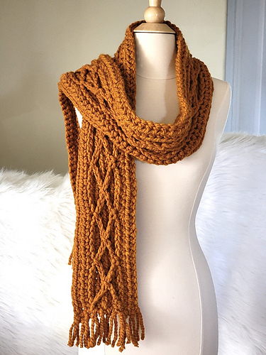 Ravelry: Victoria Cable Scarf pattern by CrochetDreamz