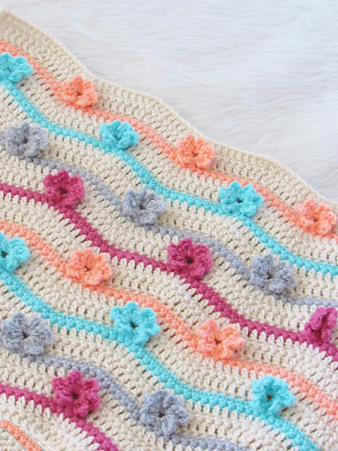 Ravelry: 3D Flower Afghan pattern by CrochetDreamz