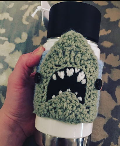 Ravelry: JAWS Coffee Cozy pattern by Aunt Janet's Designs