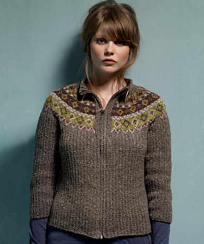 Ravelry: Rib and Fairisle Cardigan pattern by Lisa Richardson
