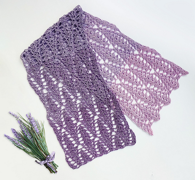 Ravelry: Scarf Shawl Lavender pattern by Natalie Lviv