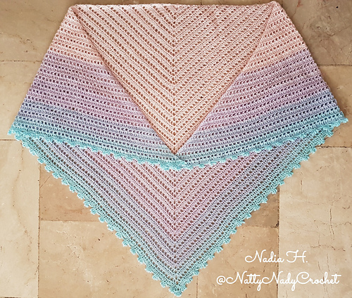Ravelry: Simple Gradient Triangle Shawl pattern by Three Sticks Designs