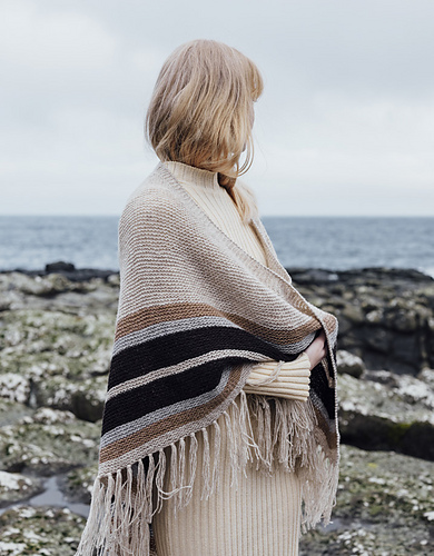 Ravelry: Faroese Shawl with Stripes (Adult) pattern by Tóra Joensen