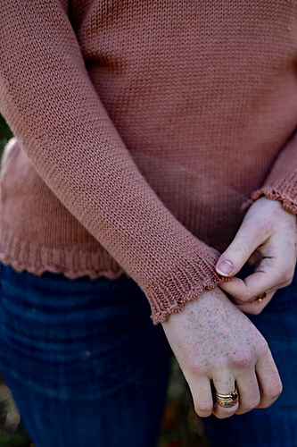 Ravelry: Sylvia Scalloped Edge Sweater pattern by Nazanin S. Fard