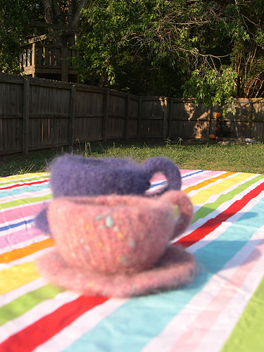 Ravelry: Knitted/Felted Teacup and Saucer pattern by Anita M. Wheeless