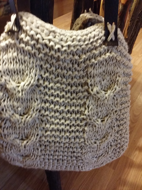Ravelry: Linen Cable Bag pattern by Judi & Co.