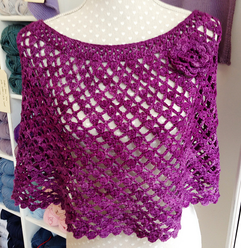 Ravelry: Spiral Shoulder Poncho pattern by Jane Brooker