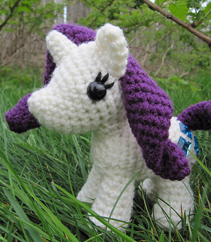 Ravelry: Chibi Rarity pattern by The Nerdy Knitter