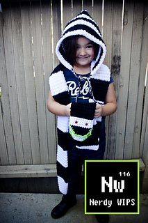 Ravelry: Beetlejuice Scarf and Hoodie pattern by Nerdy WIPS