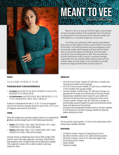 Ravelry: Meant to Vee pattern by Vanessa Smith