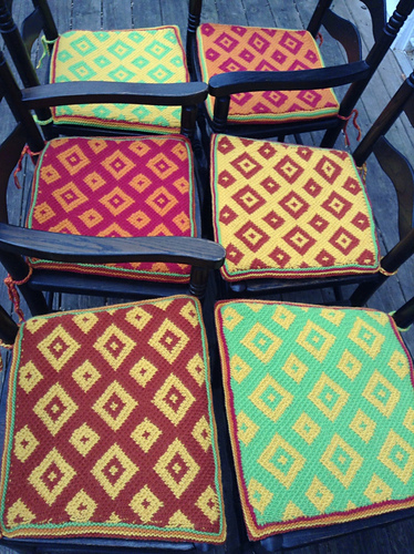 Ravelry: Diamond Chair Cushions pattern by Kristin Nicholas