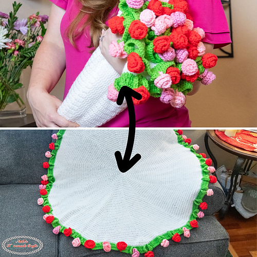 Ravelry: Rose Flower Bouquet Blanket pattern by Nicole Riley