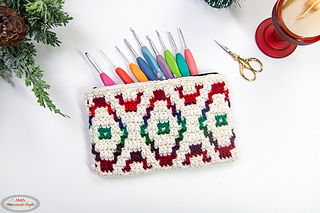 Ravelry: Mosaic Crochet Zipper Pouch pattern by Nicole Riley